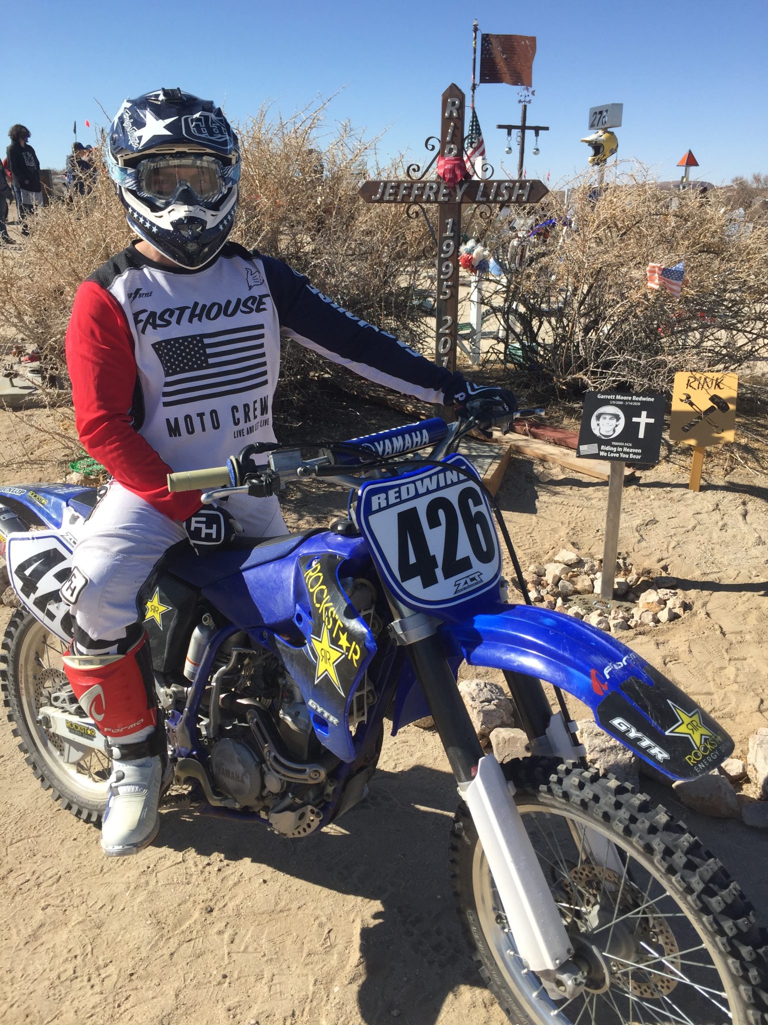 Garrett Memorial Ride “Husky Monument”, CA (plaque dedication ...